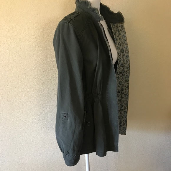 Elle | Jackets & Coats | Elle Olive Green Twill Jacket Size Small ...